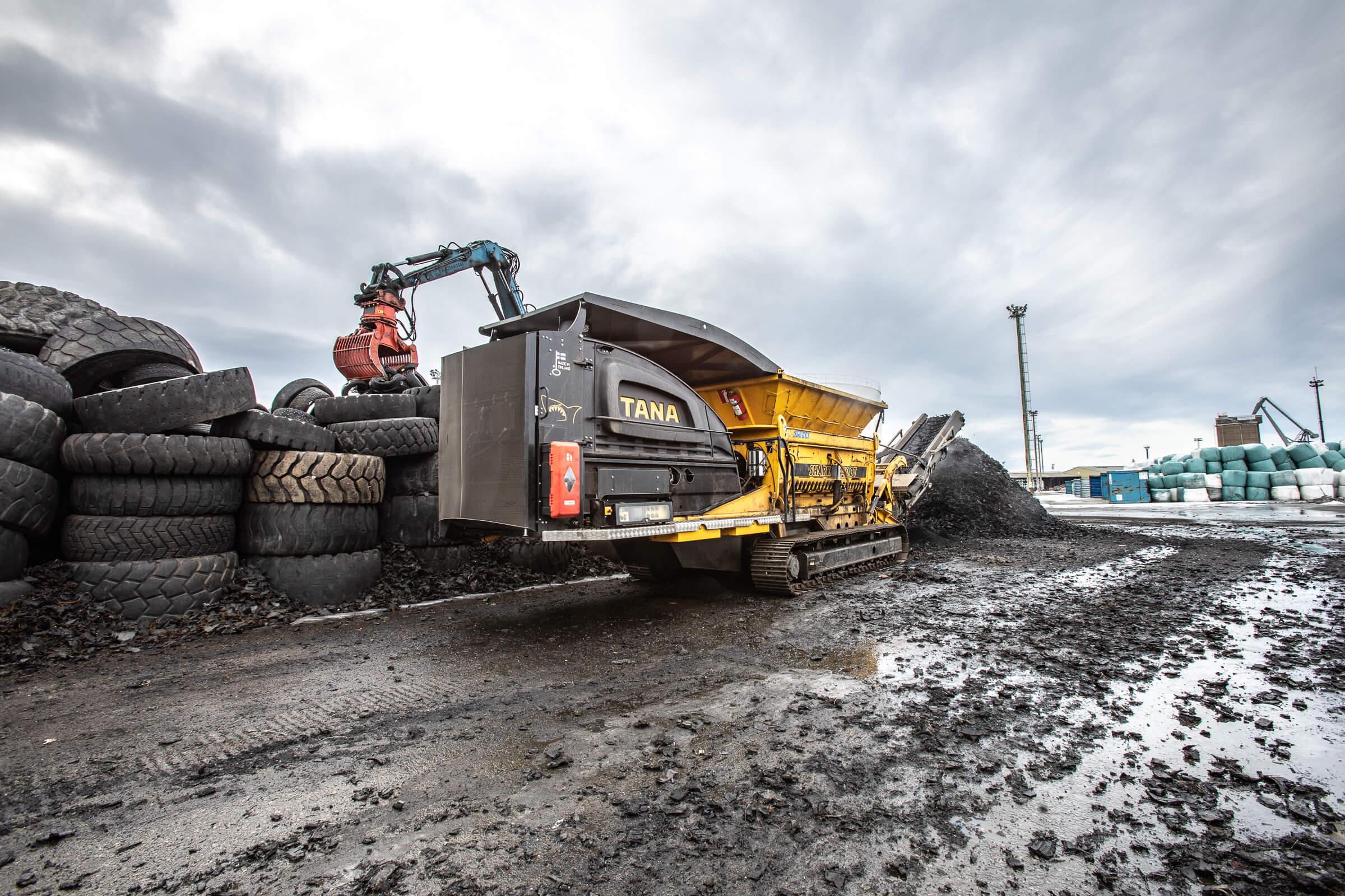 TANA shreds tyres for the circular economy - TANA From Waste to Value®